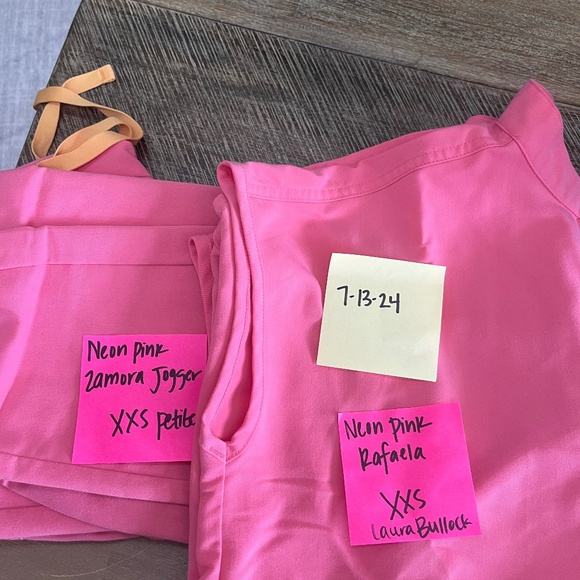 Figs | Other | Figs Neon Pink Set Petite | Poshmark